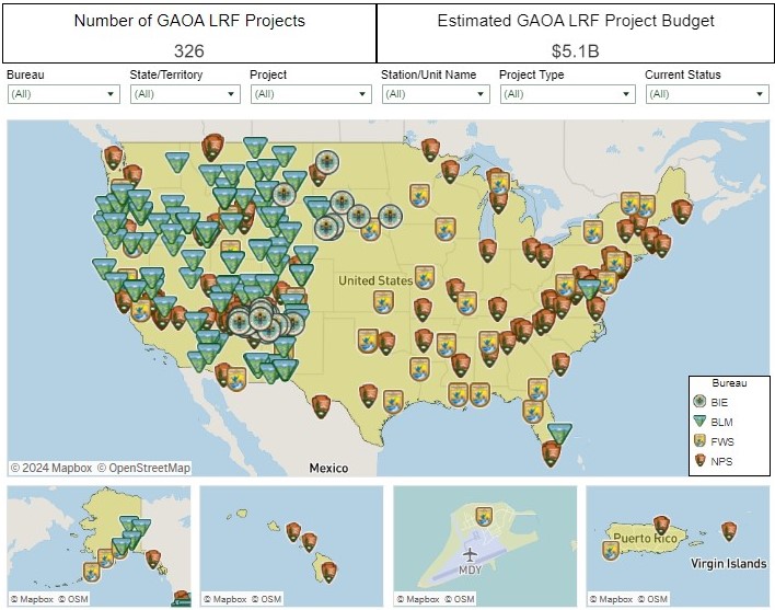 GAOA LRF Project Data | U.S. Department of the Interior