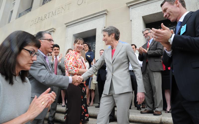 Secretary Jewell Arrives at Interior | U.S. Department of the Interior