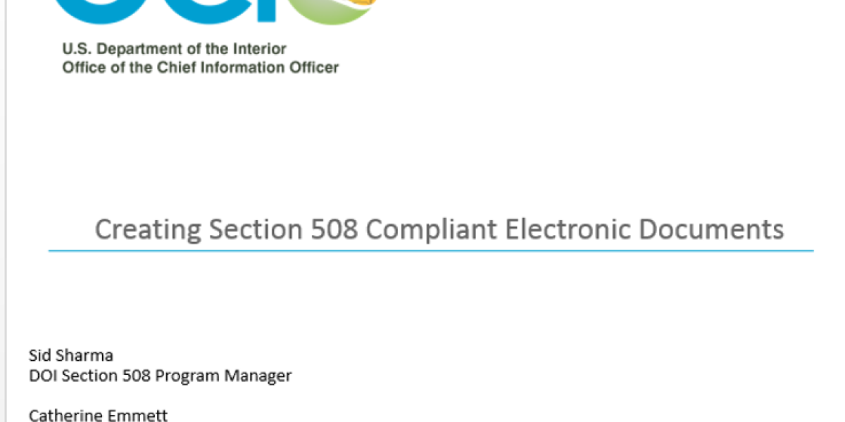 Creating Section 508 Compliant Electronic Documents | U.S. Department ...